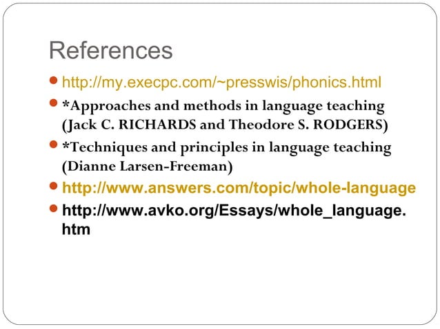 The whole-language-approach (1) | PPT | Education