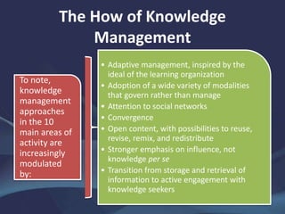 The Why and How of Knowledge Management: Some Applications in Teaching ...