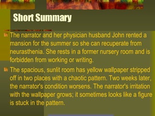 The Yellow Wall Paper New | PPT