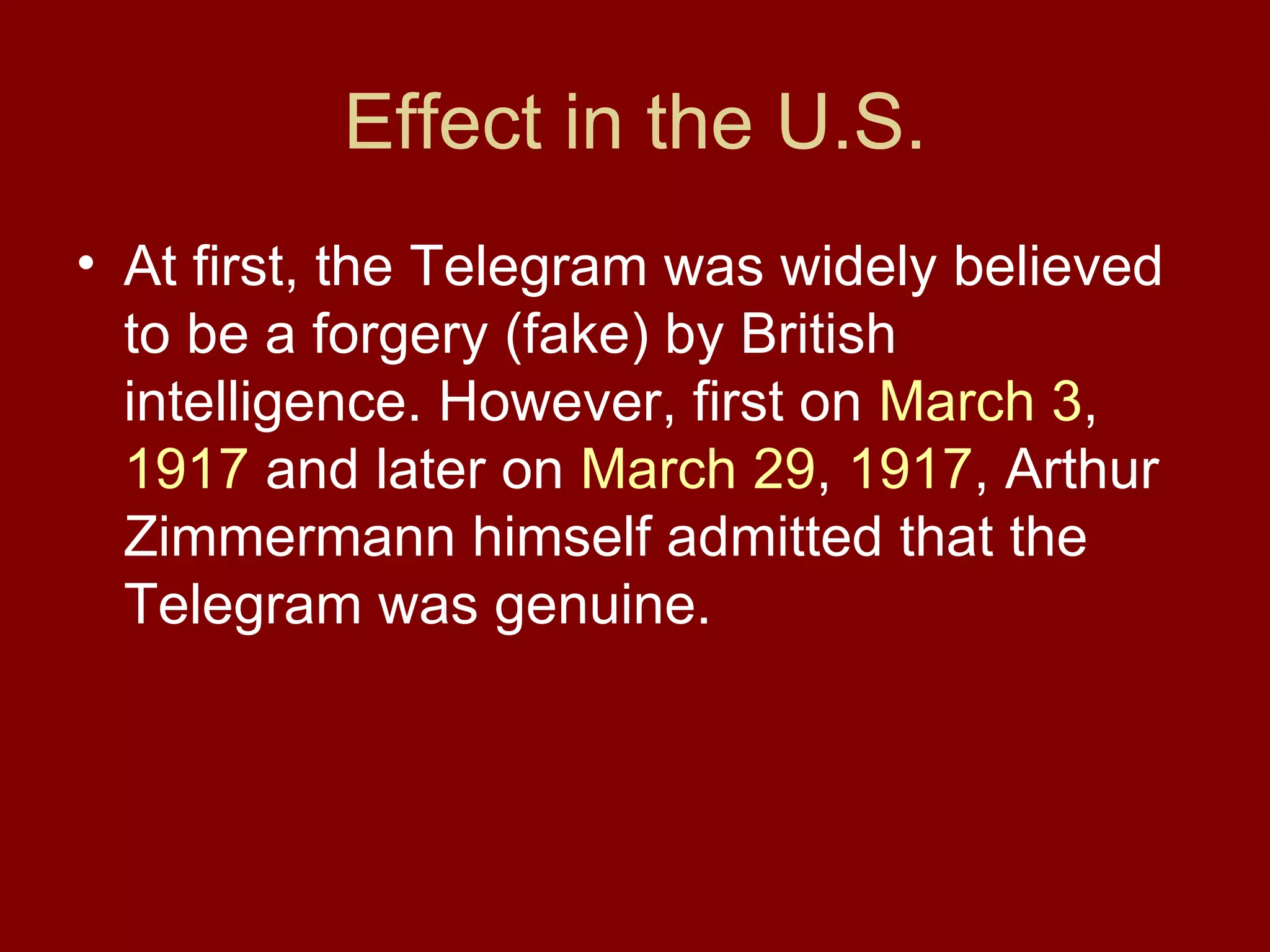 The Zimmerman Note | PPT