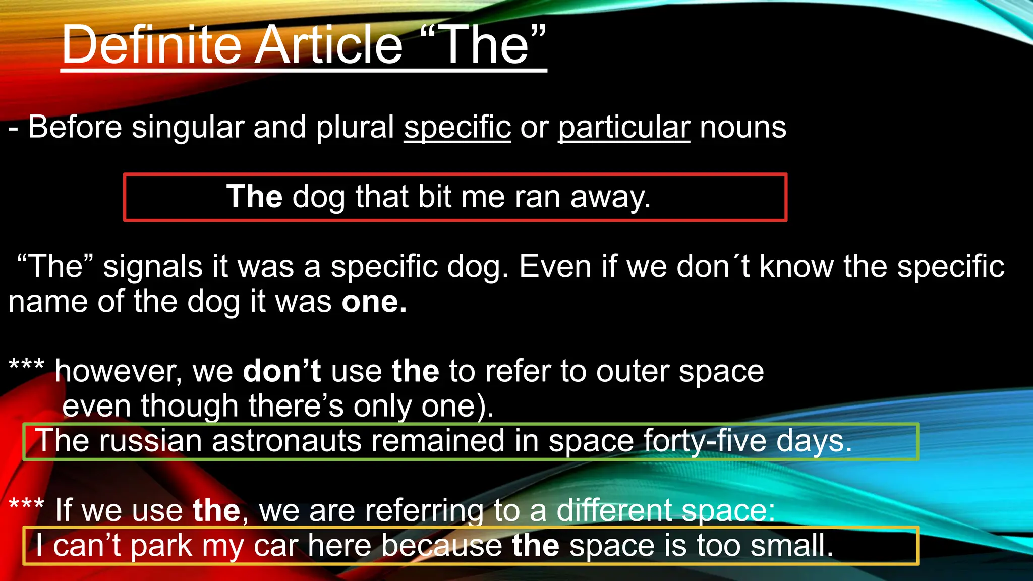 Definite Article "the" for English class | PPT