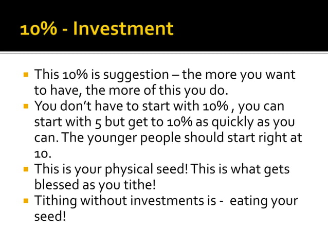 The 10 10-10-70 principle! Christian Financial Management! | PPTX ...