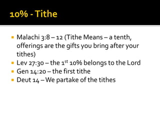 The 10 10-10-70 principle! Christian Financial Management! | PPTX