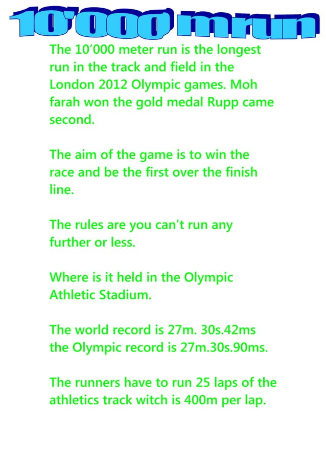 The 10'000m | PDF