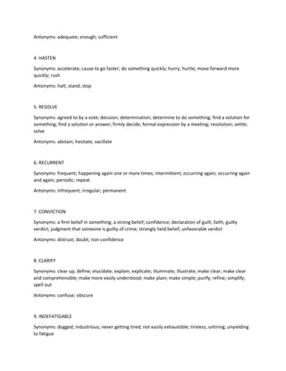 The 1000 Most Common Sat Words | PDF