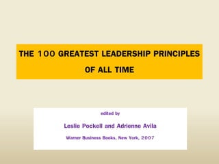 หลักการผู้นำ 100 ประการ The 100 greatest leadership principles of all ...