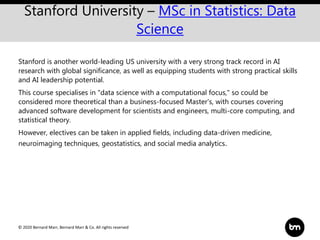 The 10 Best AI And Data Science Master’s Courses For 2021 | PPT