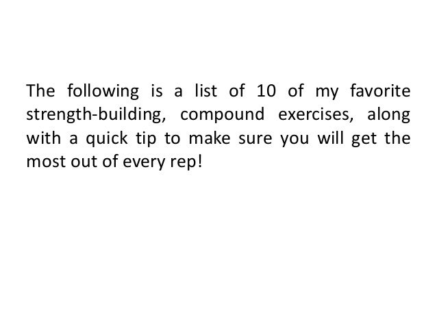 THE 10 BEST COMPOUND EXERCISES FOR STRENGTH | PPTX