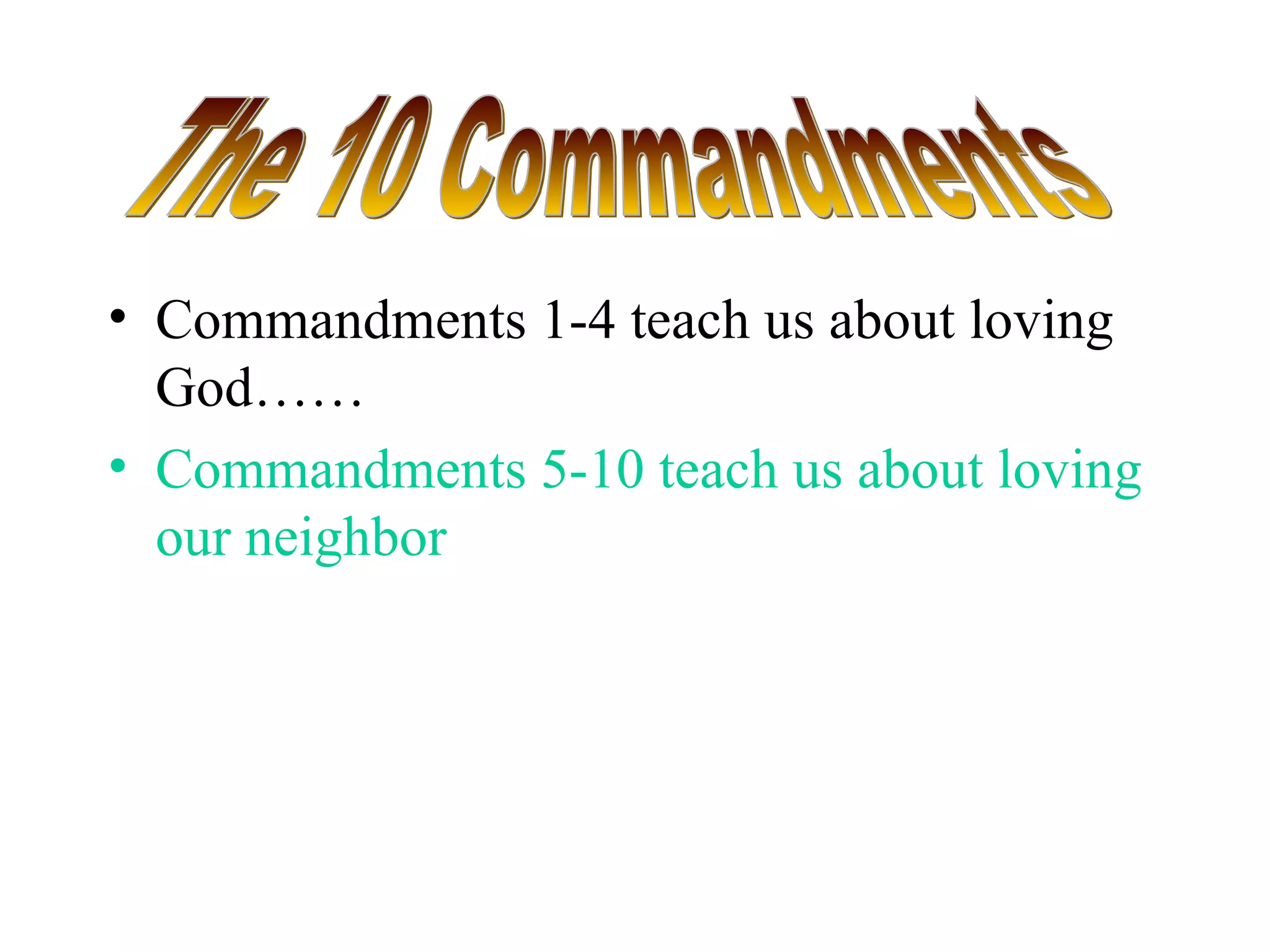 The 10 commandments | PPT