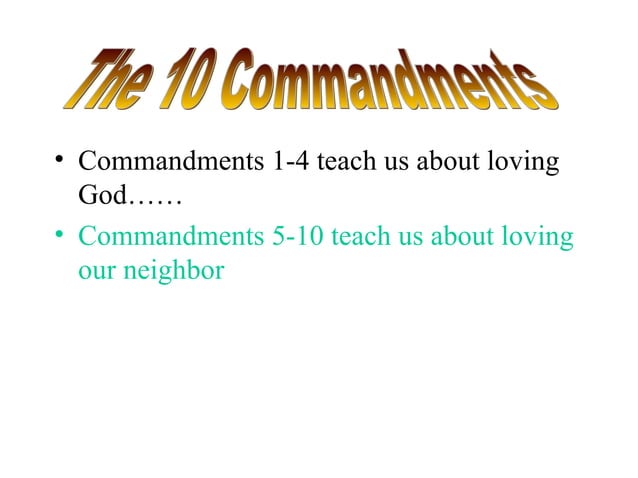 The 10 commandments | PPT | Christianity | Religion & Spirituality