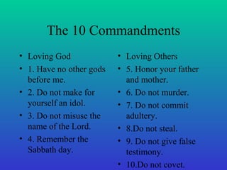 The 10 commandments | PPT | Christianity | Religion & Spirituality
