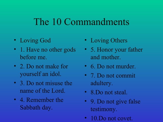 The 10 commandments | PPT | Christianity | Religion & Spirituality