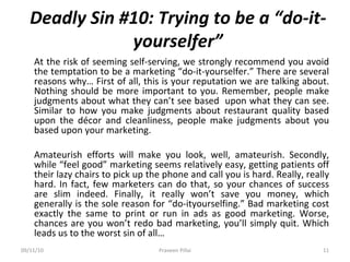 The 10 Deadly Sins Of Healthcare Marketing | PPT