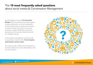 The 10 faq about social media and conversation management | PPT
