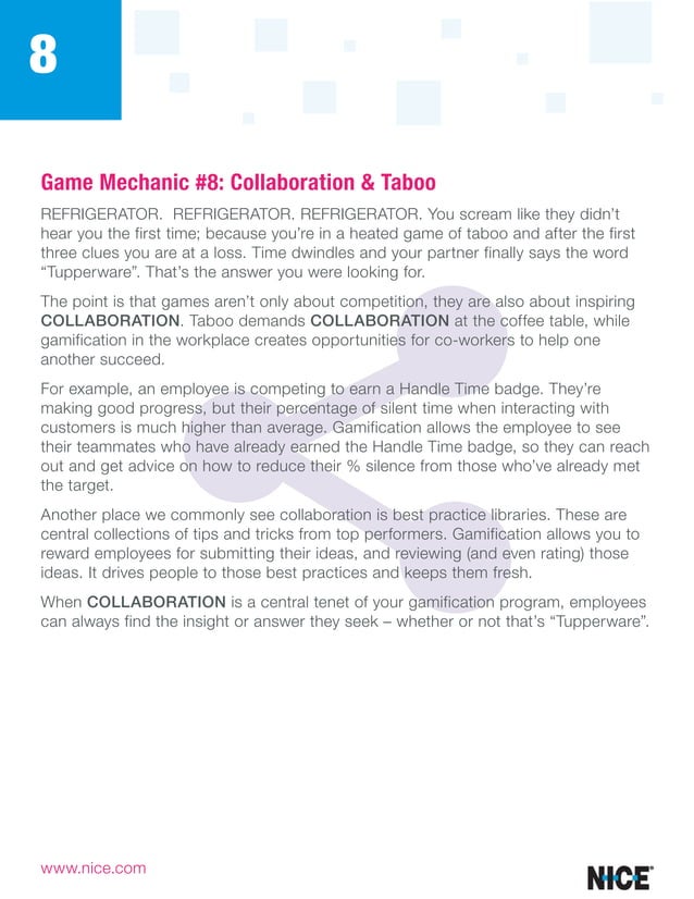 The 10 Gamification Mechanics To Engage Your Employees and Transform Your Organization | PDF