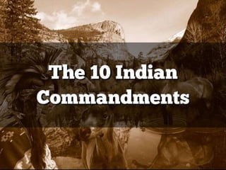The 10 Indian Commandments | PPT