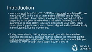 The 10 Key Steps of Team-Based Planning | PPTX