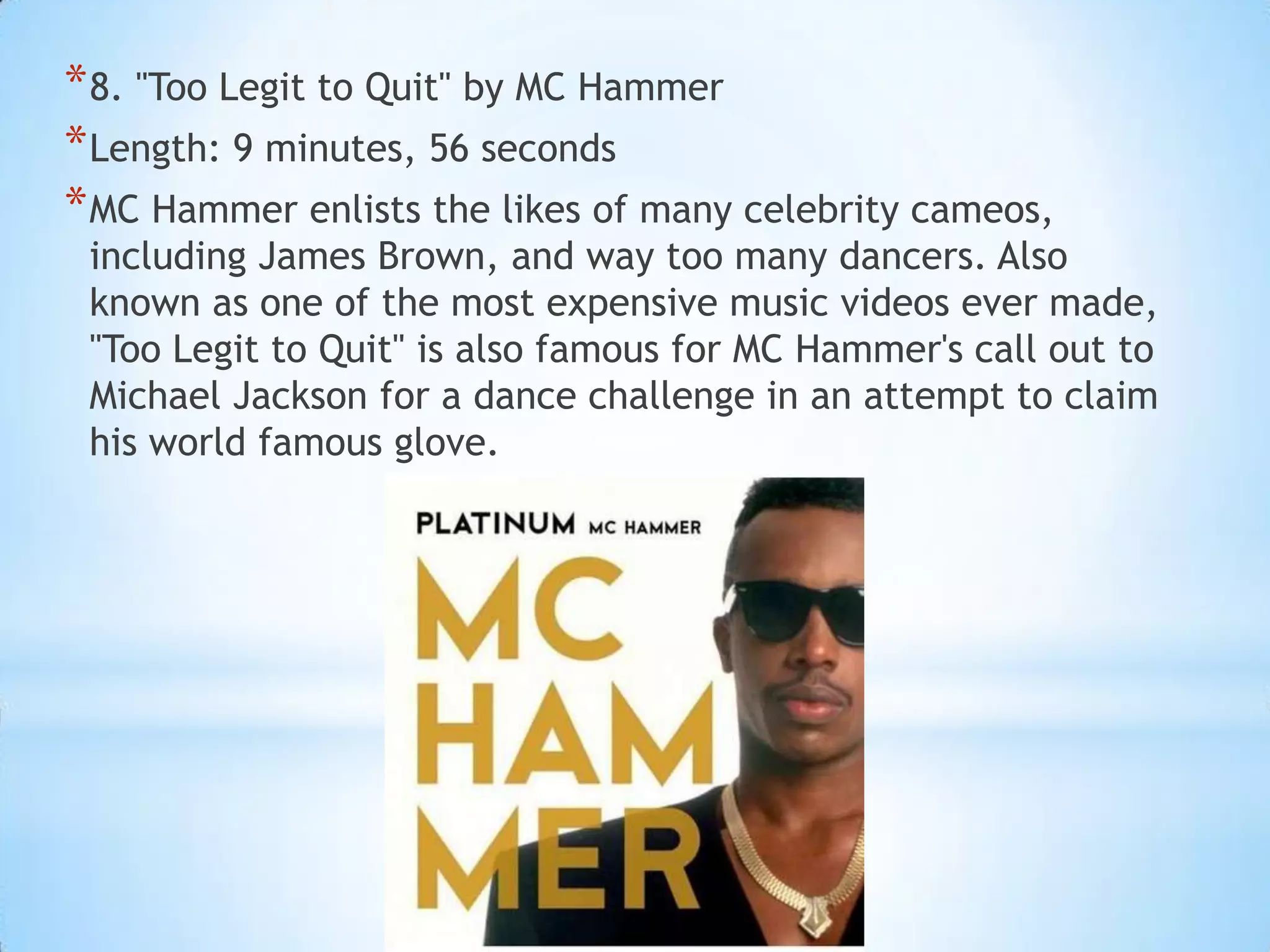 The 10 longest music videos ever made | PPTX