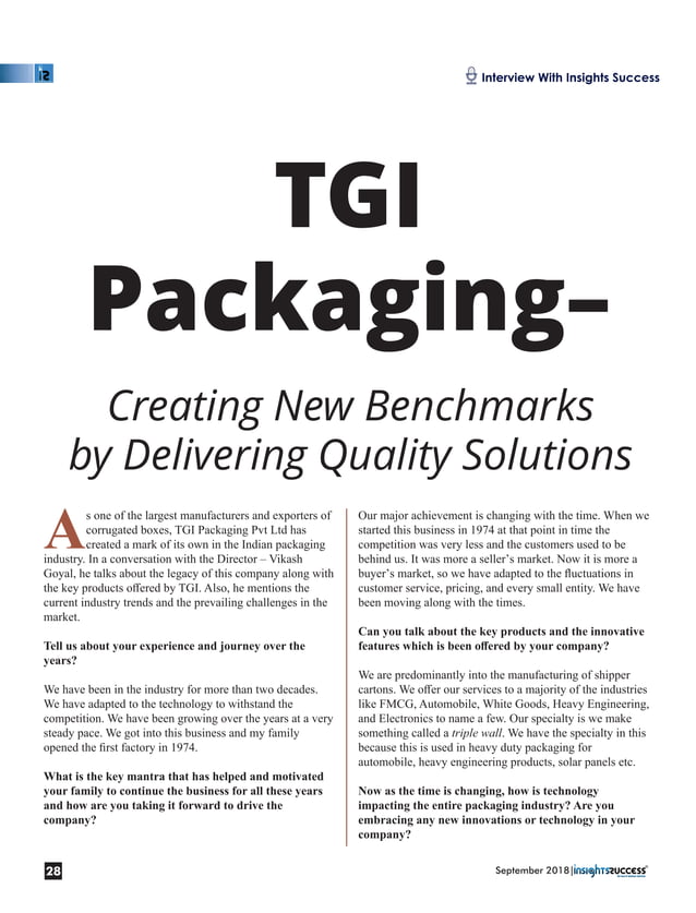 The 10 Most Admired Packaging Solution Providers | PDF