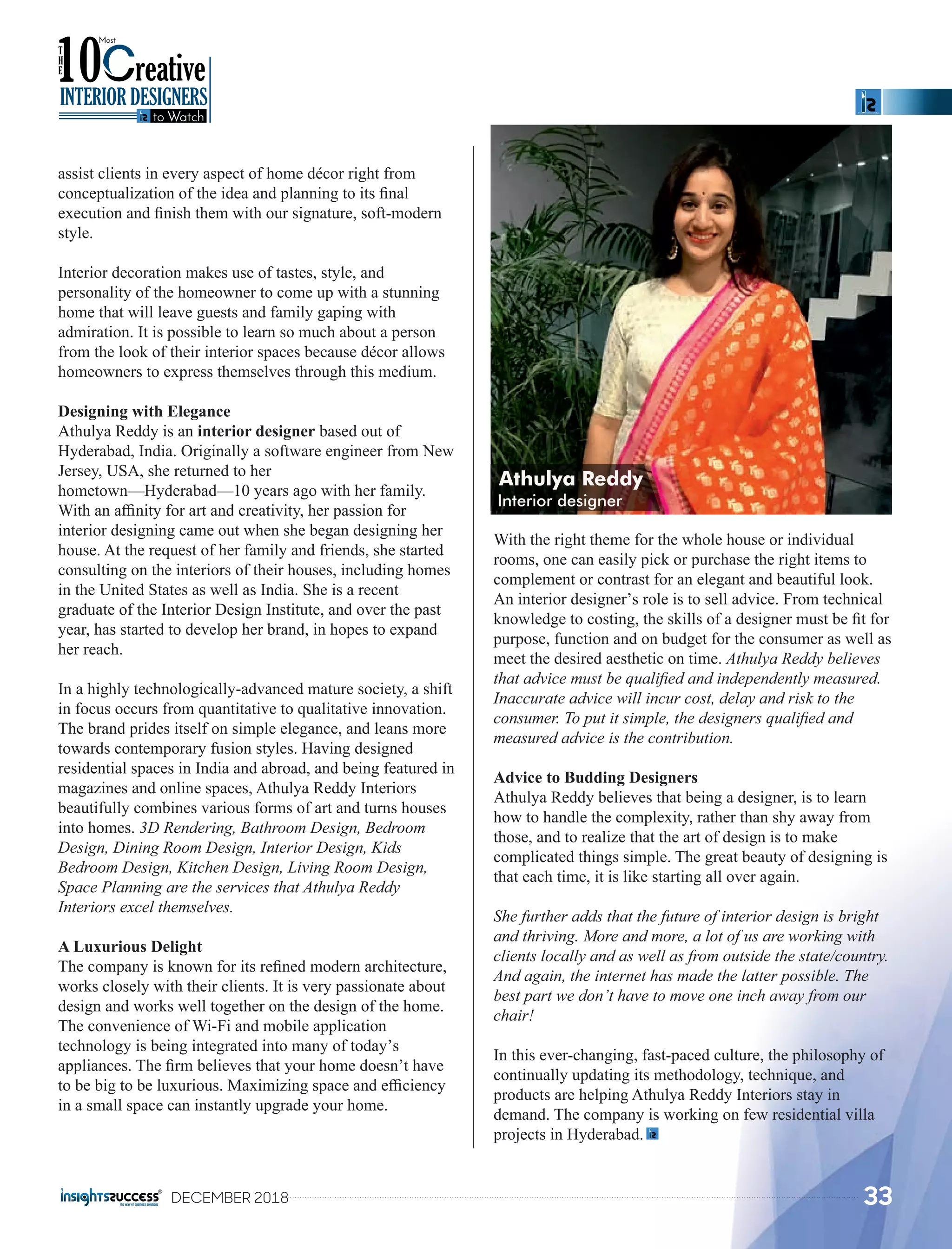 The 10 Most Creative Interior Designers to Watch | PDF