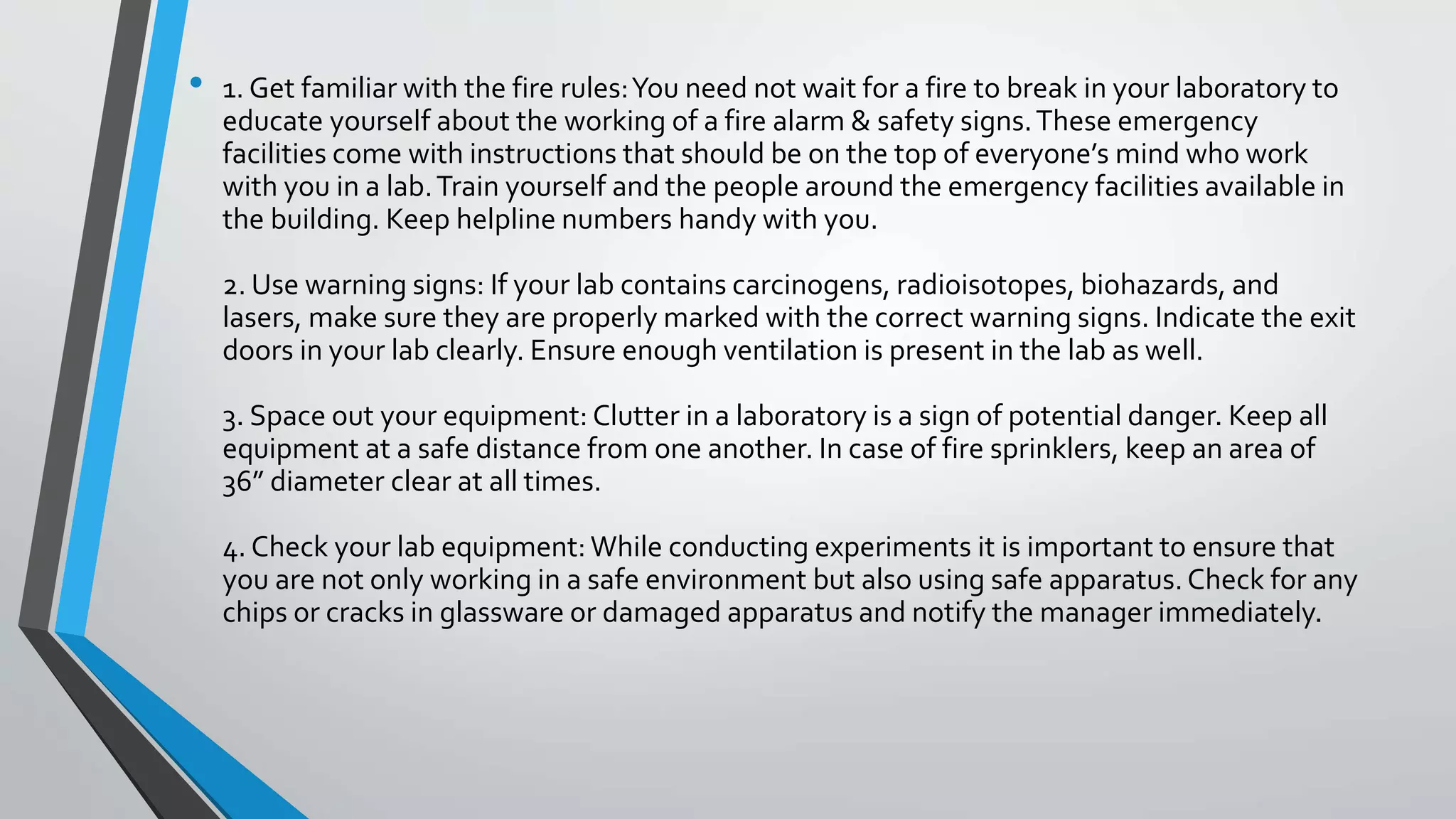 The 10 most important science lab safety rules | Science equip | PPTX