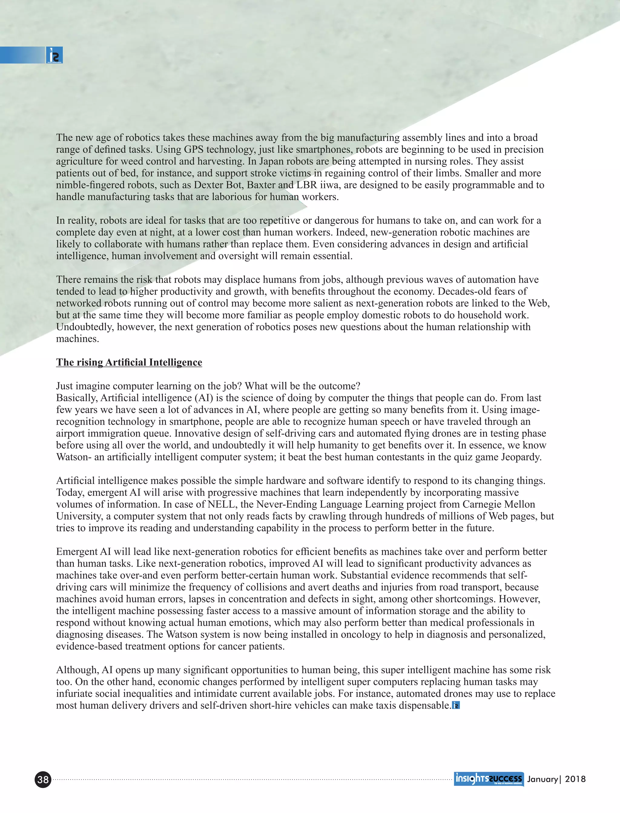 The 10 most innovative artificial intelligence companies | PDF | Internet | Computing