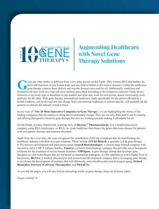 The 10 most innovative companies in gene therapy | PDF