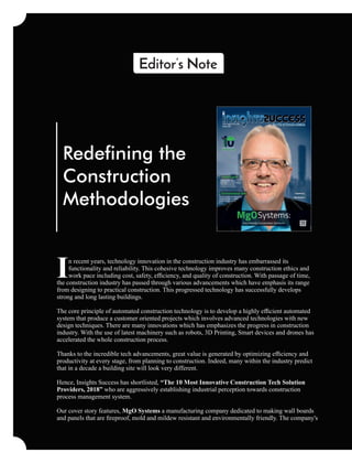 The 10 most innovative construction tech solution providers 2018 | PDF