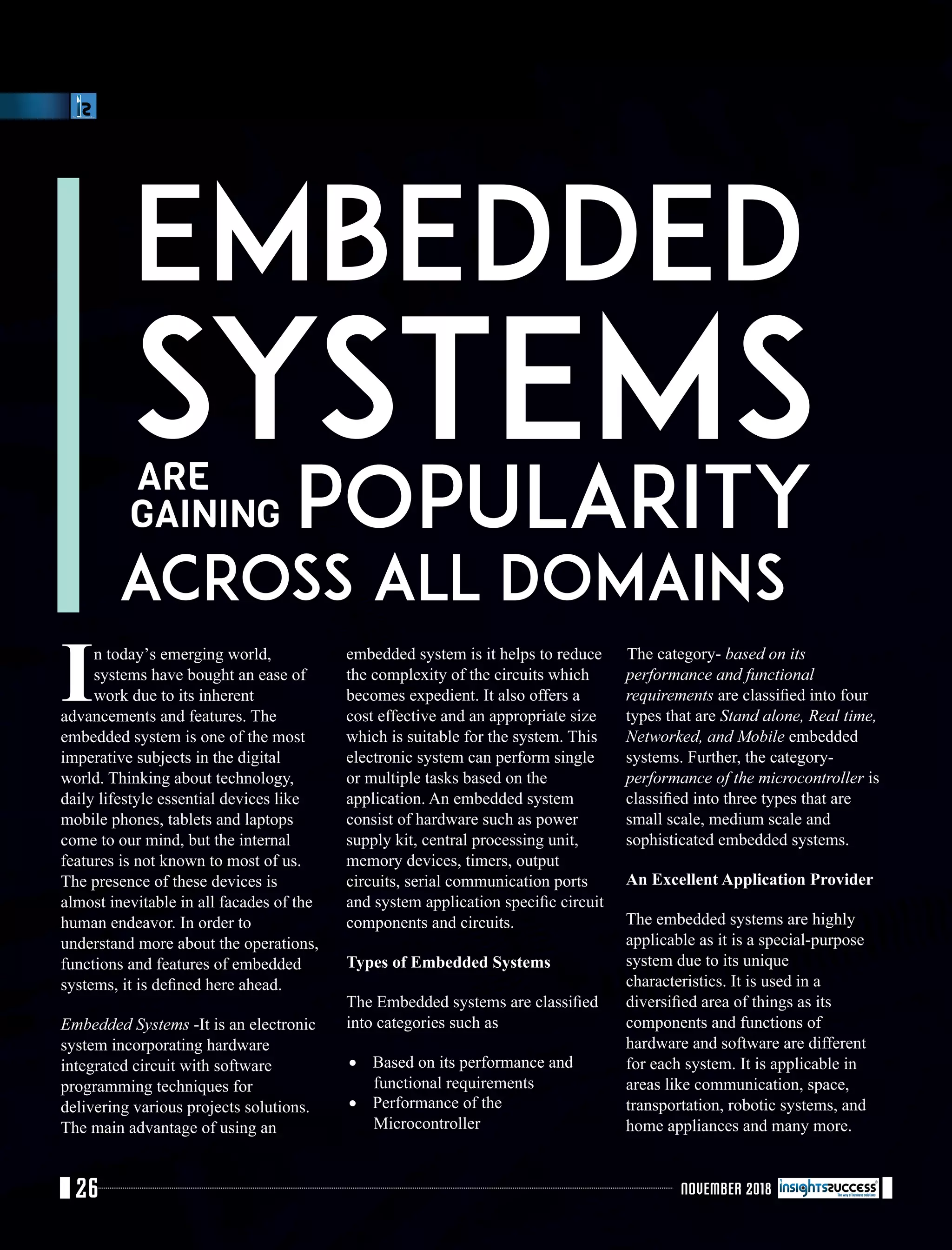 The 10 most innovative embedded system solution providers 2018 | PDF
