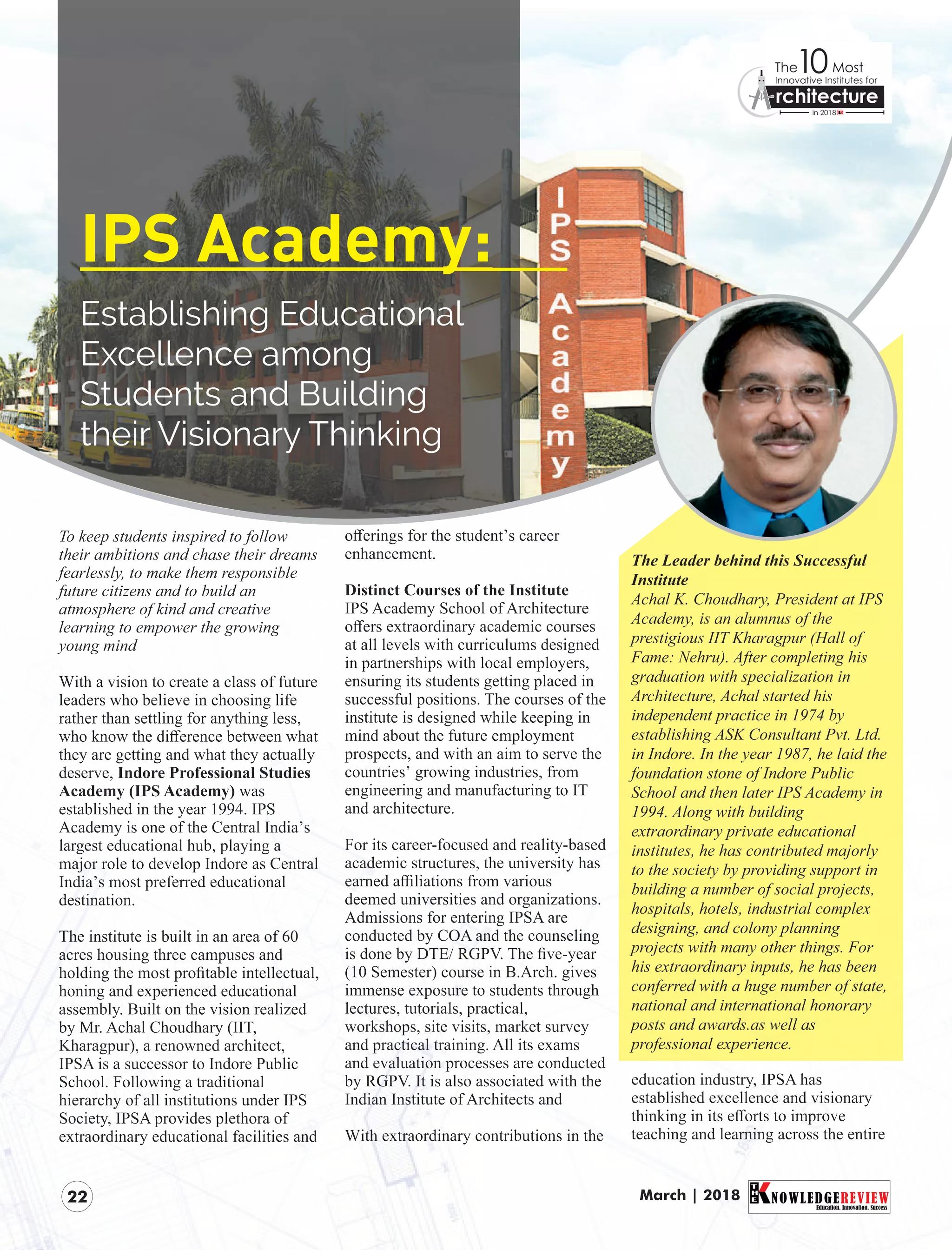 The 10 most innovative institutes for architecture in 2018 | PDF