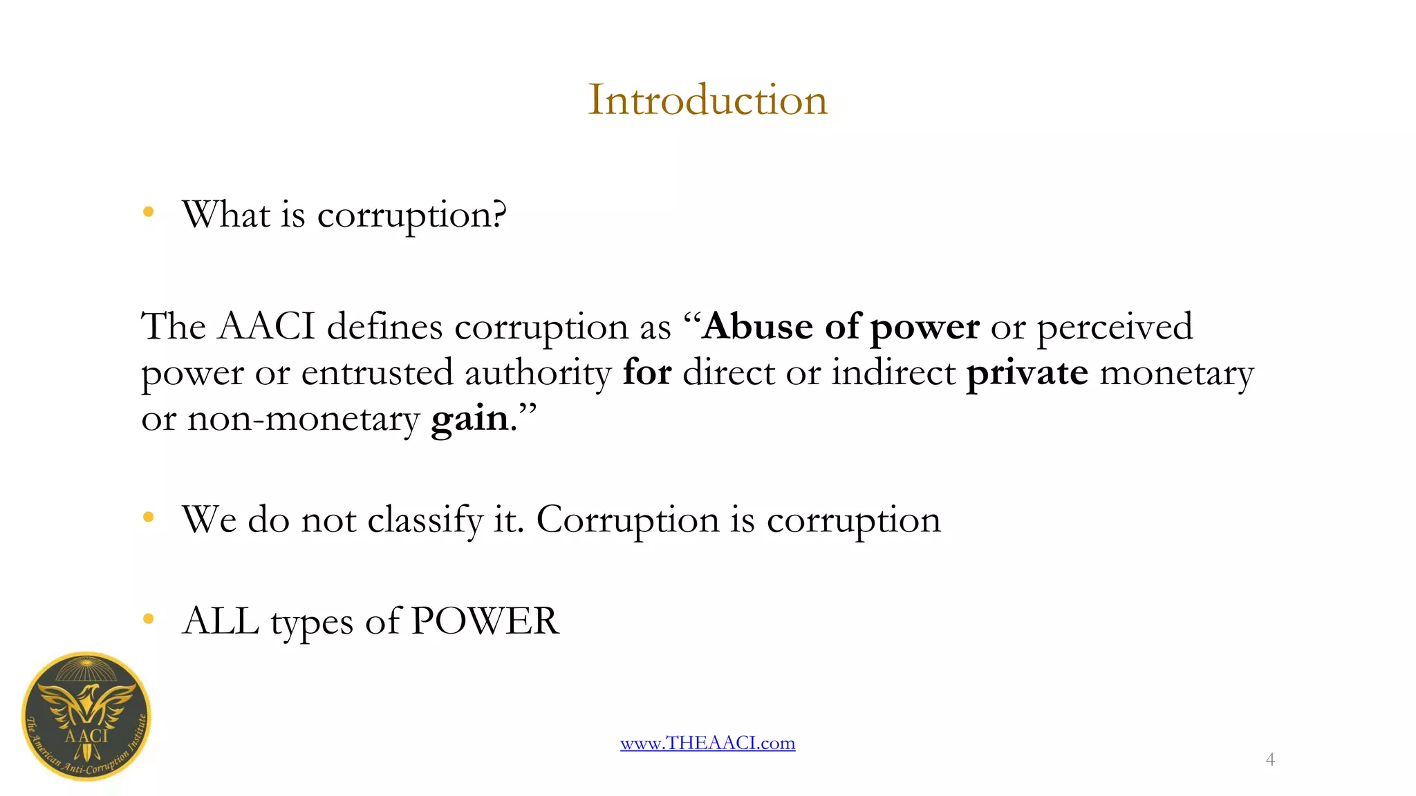 The Ten Principles of Fighting Corruption: Institutionalizing Integrity ...