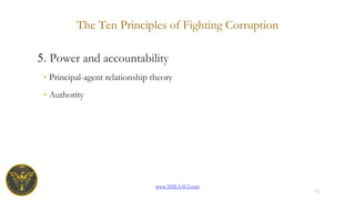 The Ten Principles of Fighting Corruption: Institutionalizing Integrity ...