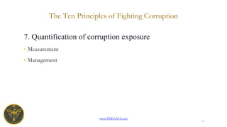 The Ten Principles of Fighting Corruption: Institutionalizing Integrity ...