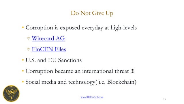 The Ten Principles of Fighting Corruption: Institutionalizing Integrity ...