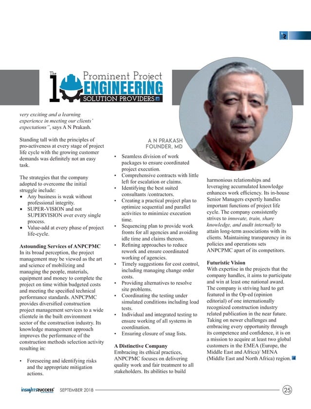 The 10 Prominent Project Engineering Solution Providers | PDF