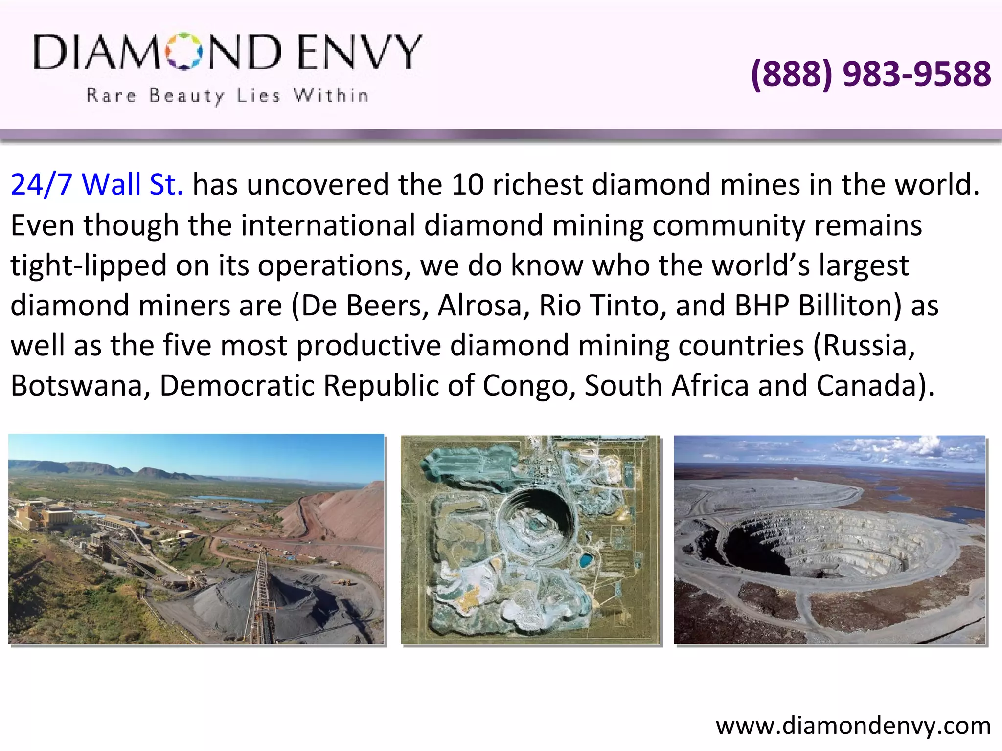 The 10 Richest Diamond Mines In The World | PPT | Commodities | Economy