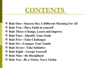 The 10 Rules Of Success | PPT