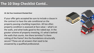The 10 step checklist for buying an investment property | PPTX