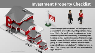 The 10 step checklist for buying an investment property | PPTX