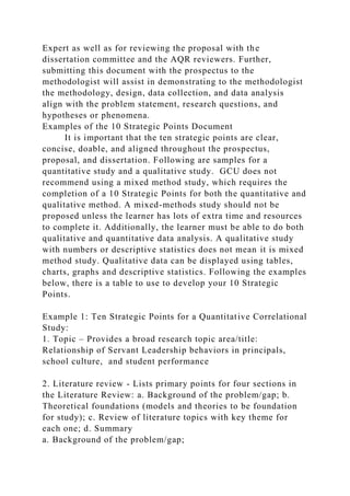 The 10 Strategic Points for the Prospectus, Proposal, and Disserta.docx