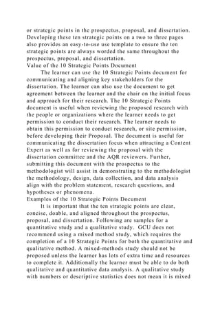 The 10 Strategic Points for the Prospectus, Proposal, and Disserta.docx