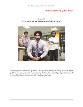 The 11 Corporate Lessons From Movie Rocket Singh By Ashraf Chaudhry | PDF