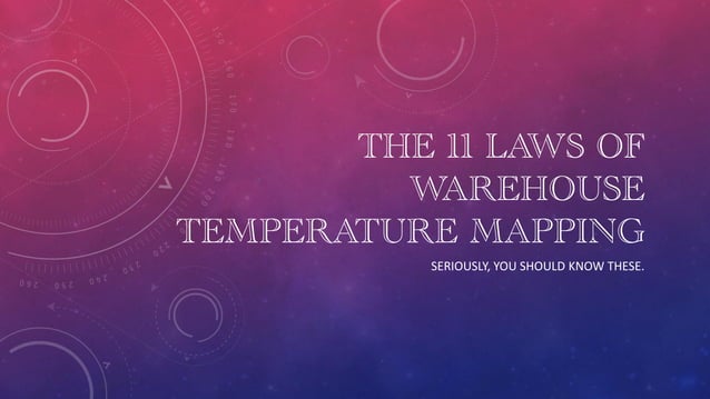 The 11 laws of warehouse temperature mapping | PDF