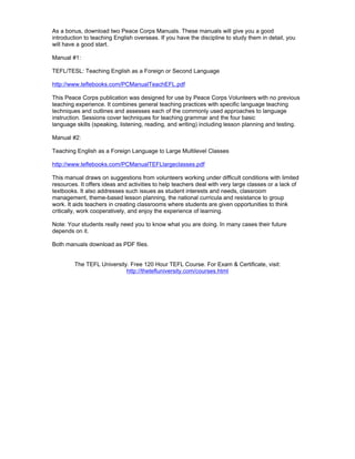 The Free 120 Hour TEFL Course | PDF