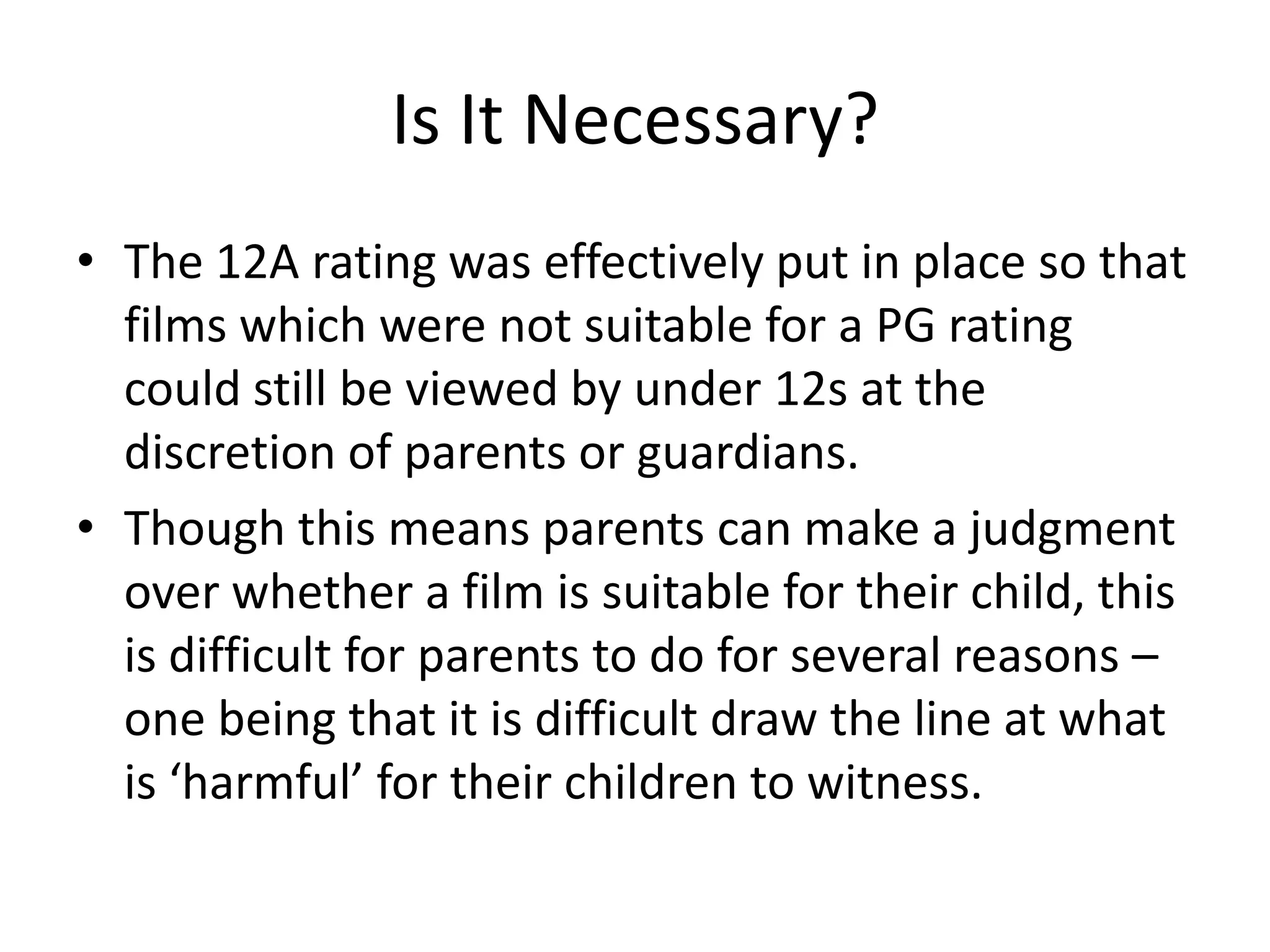 The 12 a rating | PPTX