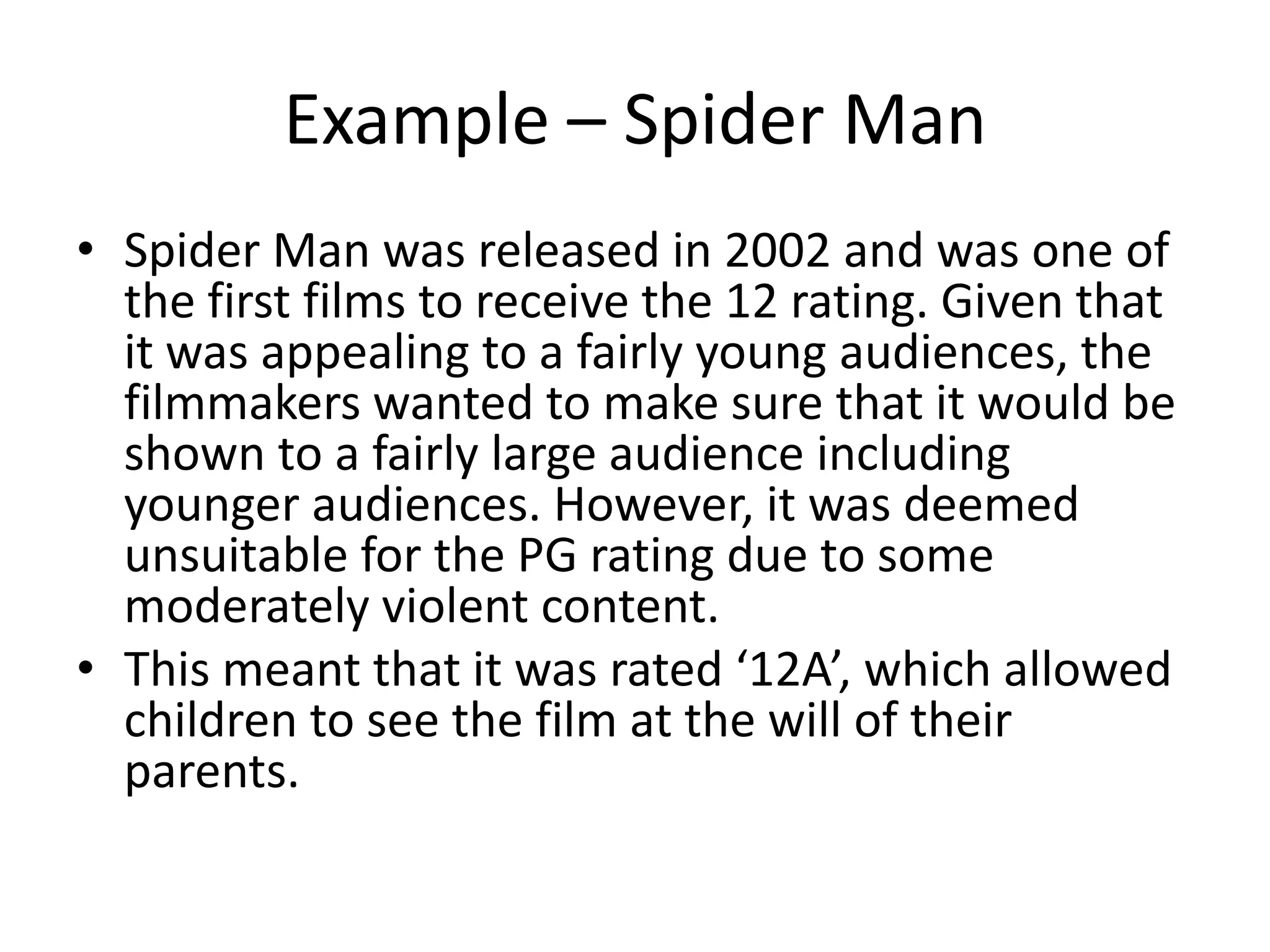 The 12 a rating | PPTX