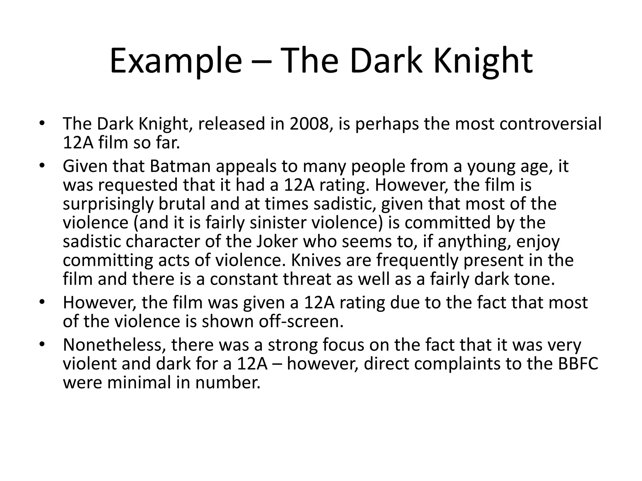 The 12 a rating | PPTX