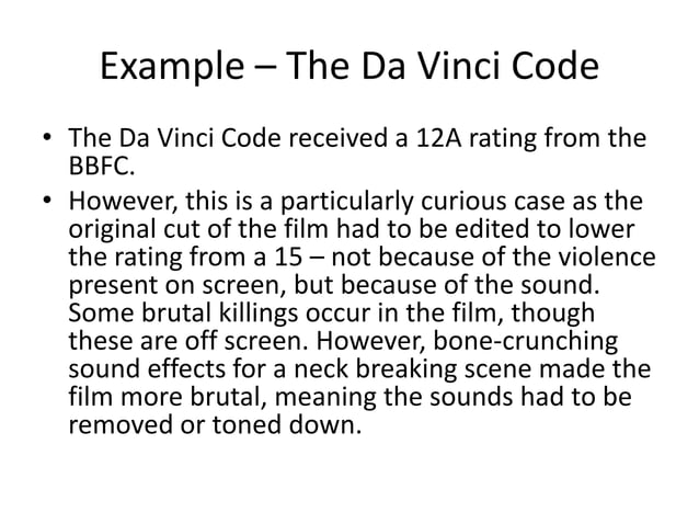 The 12 a rating | PPTX