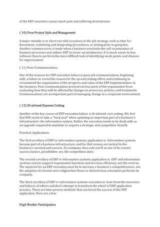 The 12 cardinal sins of erp implementation | DOCX