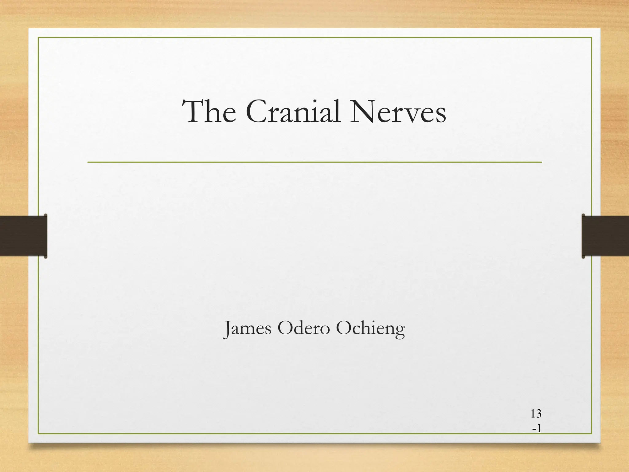 The 12 cranial nerves in the human brain | PPTX